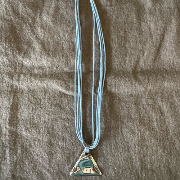 Jewelry | Italian Silver Triangle Pendant Necklace | Poshmark